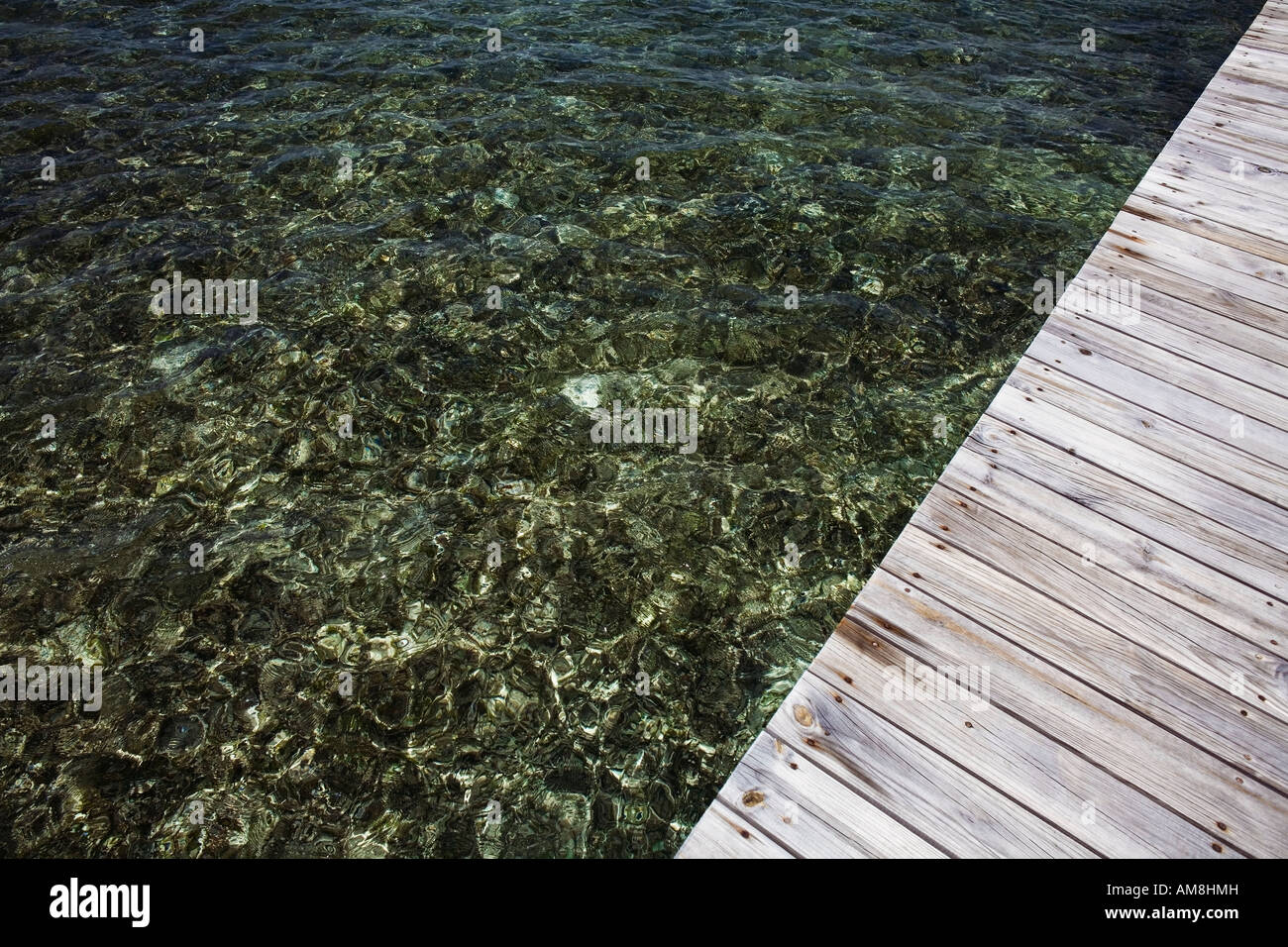 Pier in Caribbean Stock Photo - Alamy