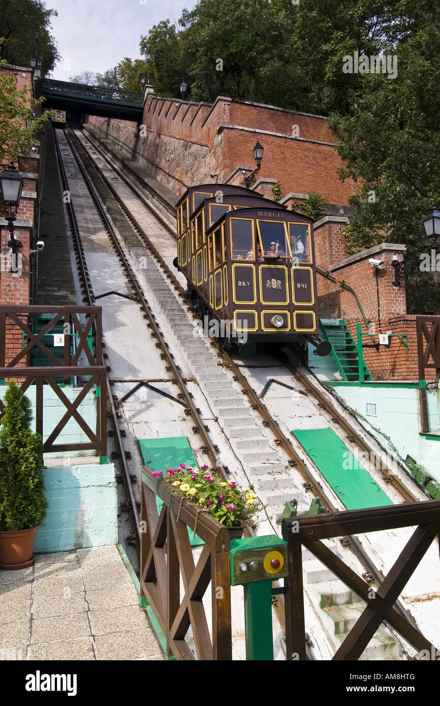 Funicular cable railway Hungary Budapest Stock Photo - Alamy