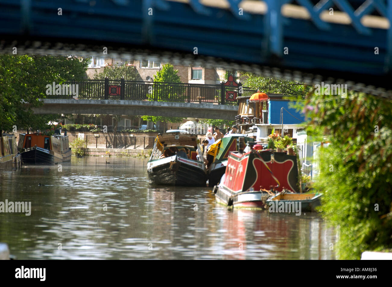 Boats on the Regents Canal at Little Venice Maida Vale London W2 and W9 ...