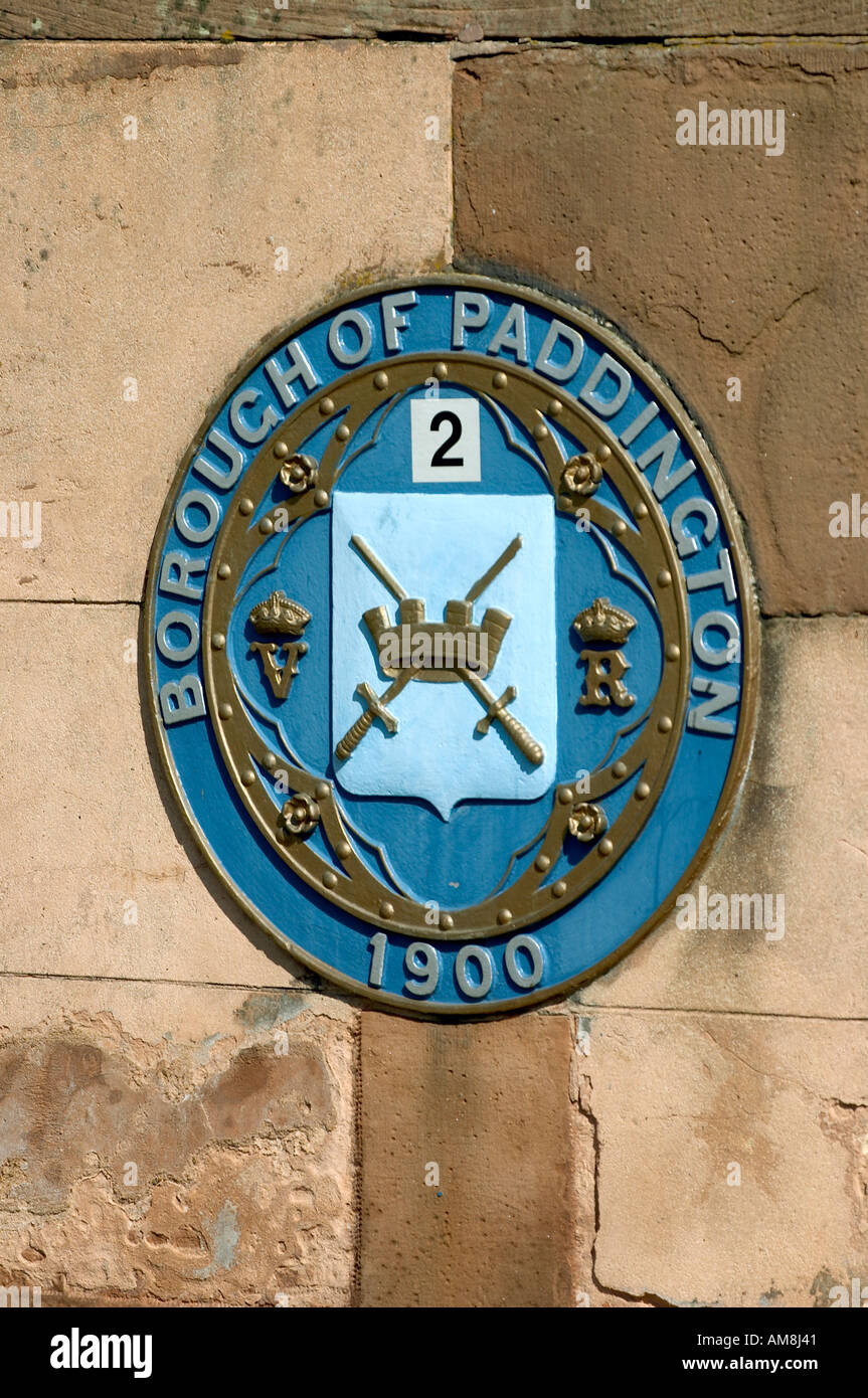 Borough of Paddington 1900 sign on Westbourne Terrace Road bridge ...