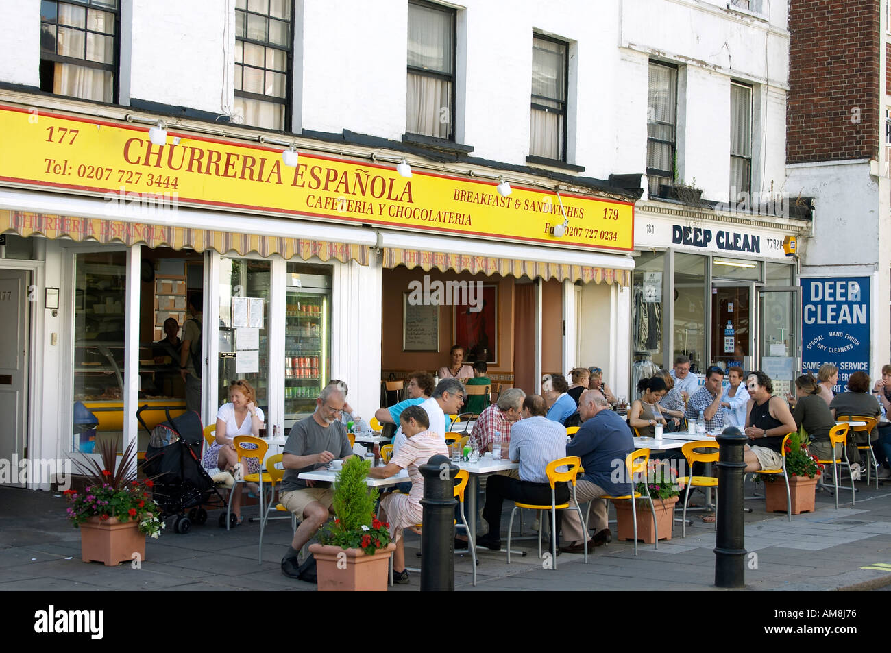 Spanish outdoor cafe Bayswater London W2 England Stock Photo - Alamy