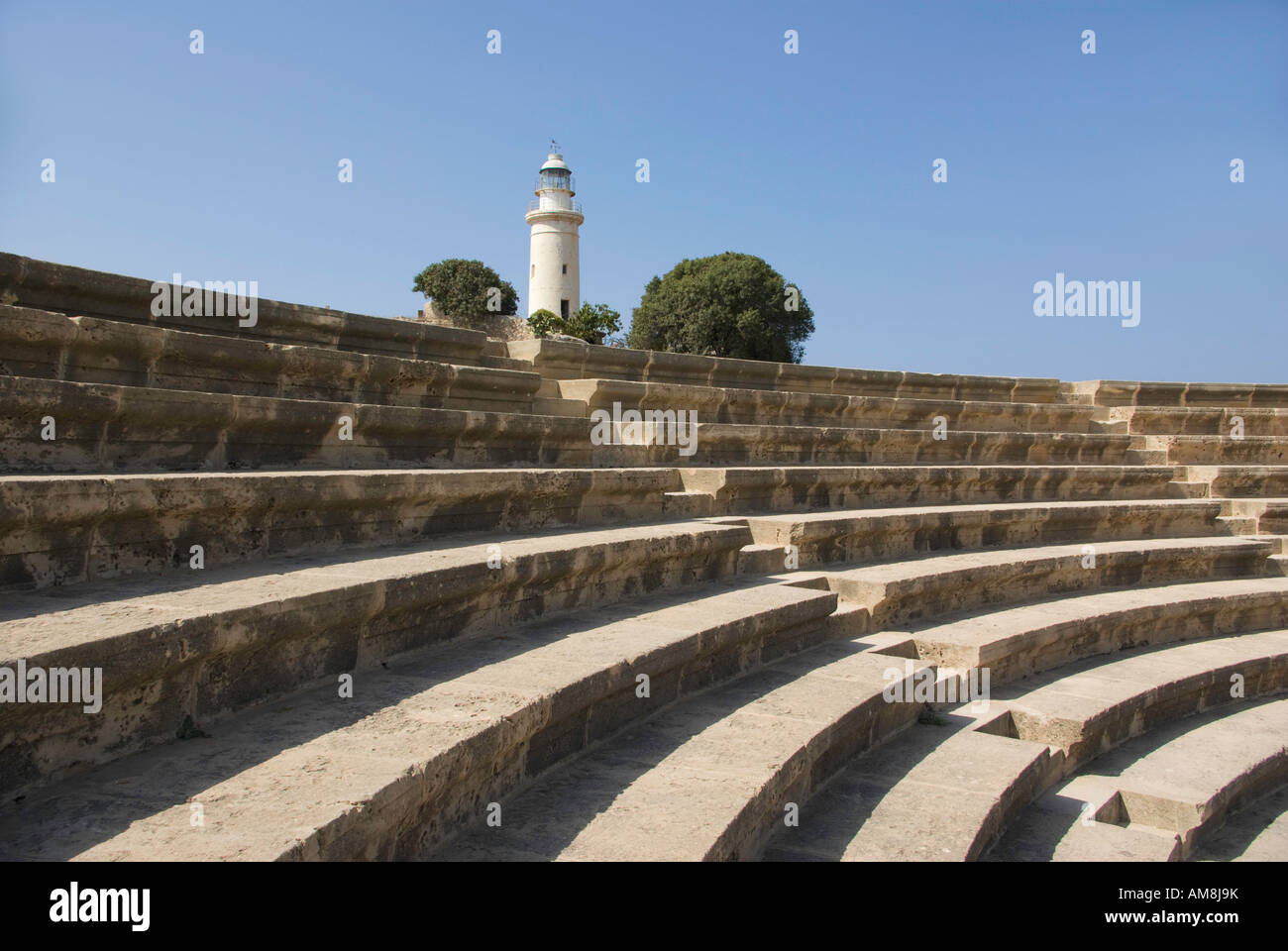 Paphos amphitheatre lighthouse cyprus hi-res stock photography and ...