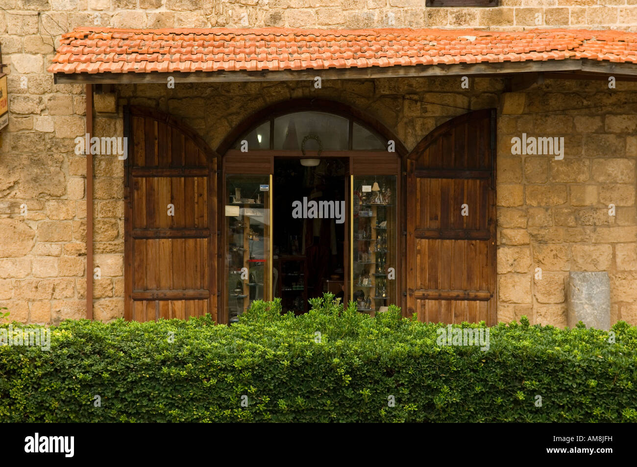 Exteriors of an old souvenirs shop in Byblos Lebanon Middle East Asia ...