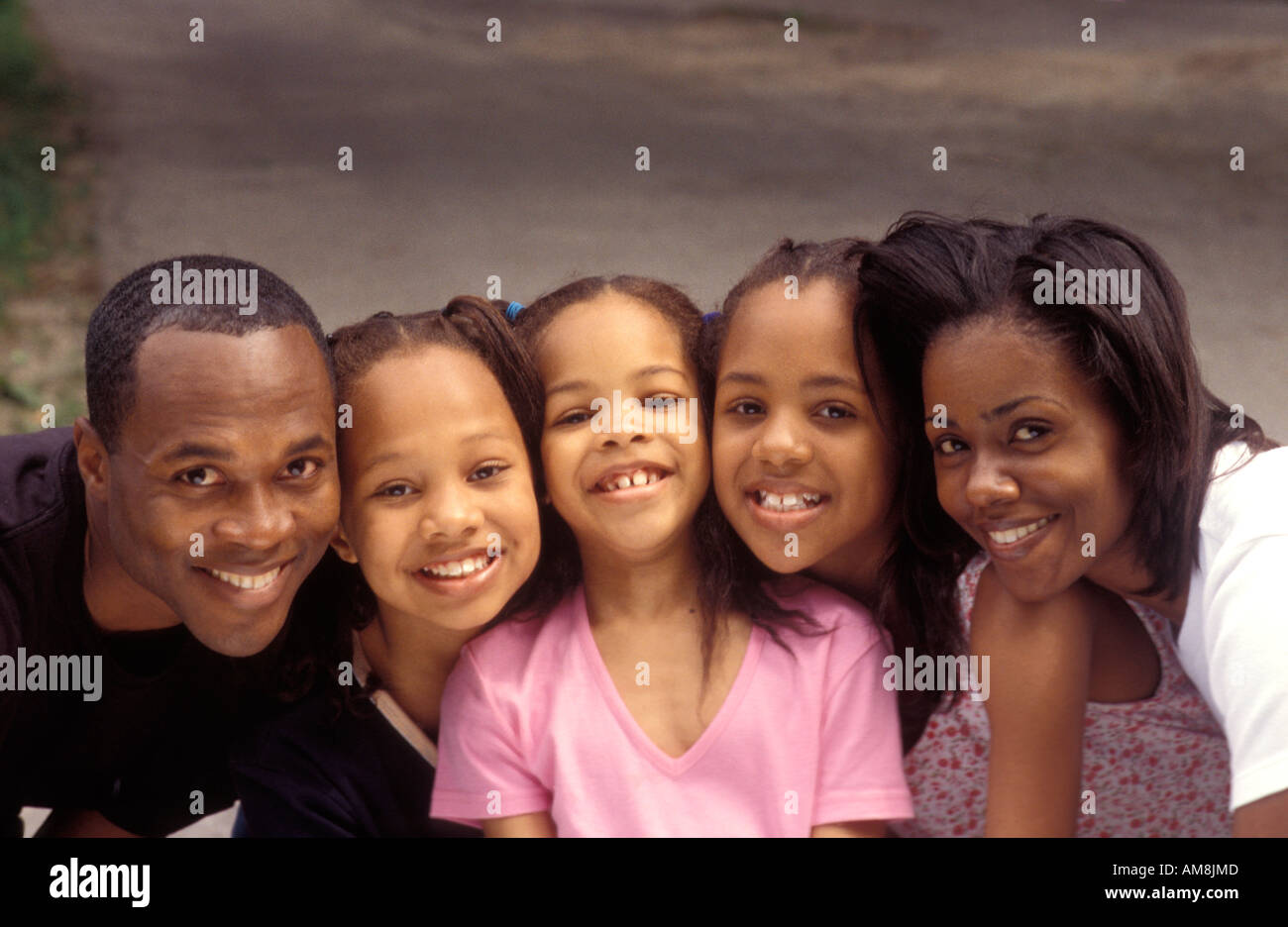 Parents with daughters, portrait Stock Photo - Alamy