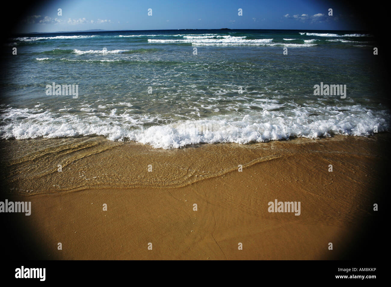 Wide angle wideangle photo burned edges round Stock Photo - Alamy