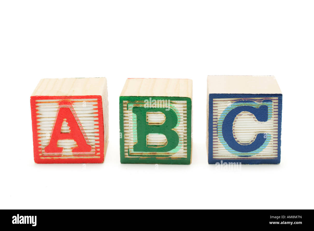 Alphabet Blocks on White Background Stock Photo - Alamy