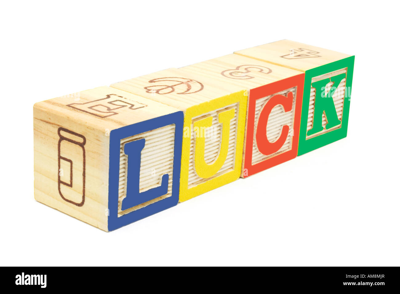 Alphabet Blocks - Luck Stock Photo - Alamy