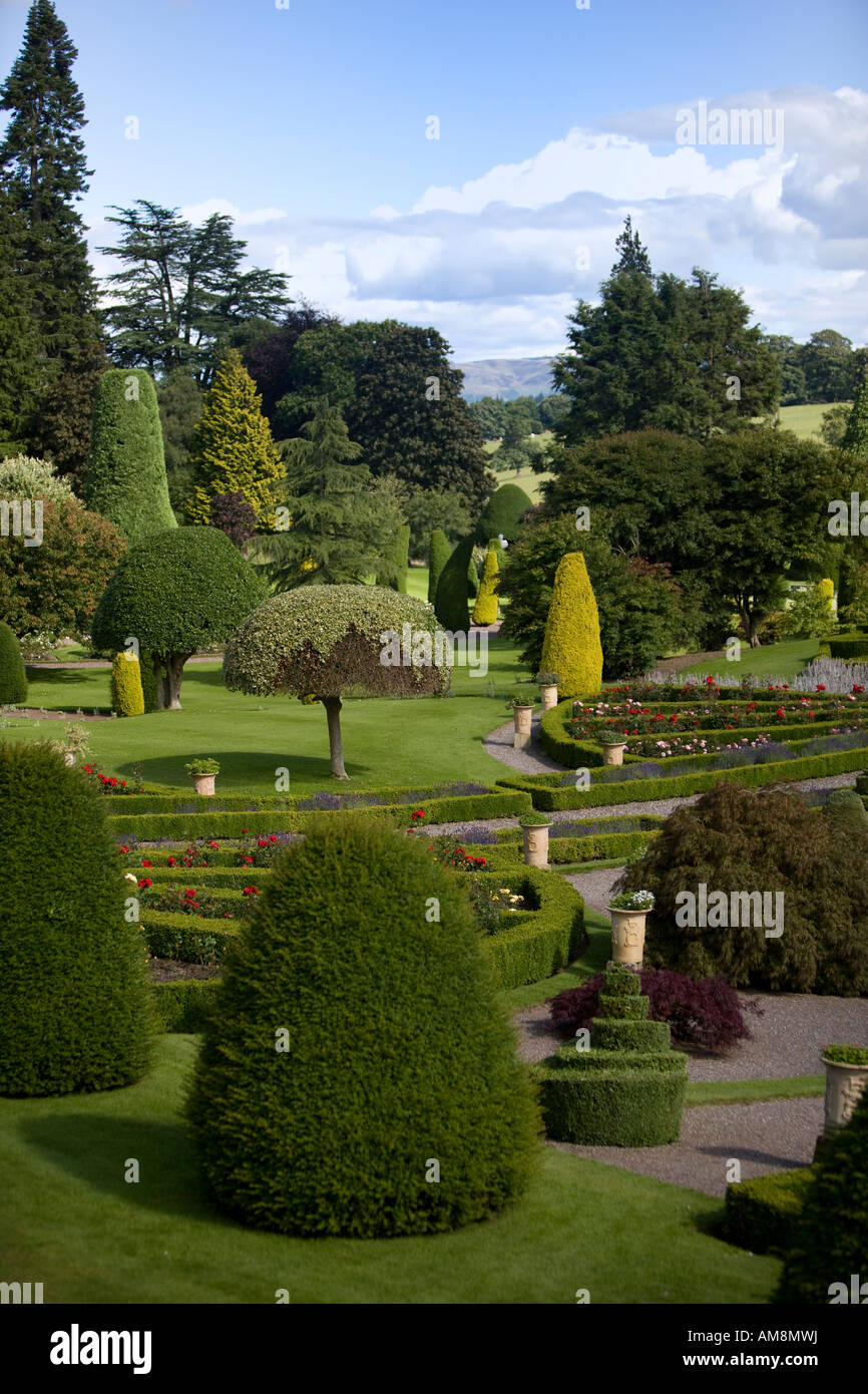 Topiary and Ornamental Plants, Drummond Castle Gardens, Perthshire ...