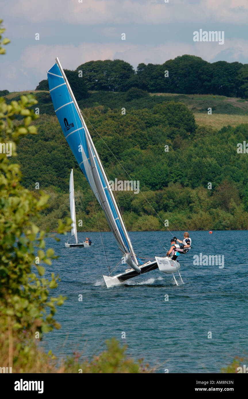 Sailing On Carsington Water A Freshwater Reservoir Stock Photo - Alamy