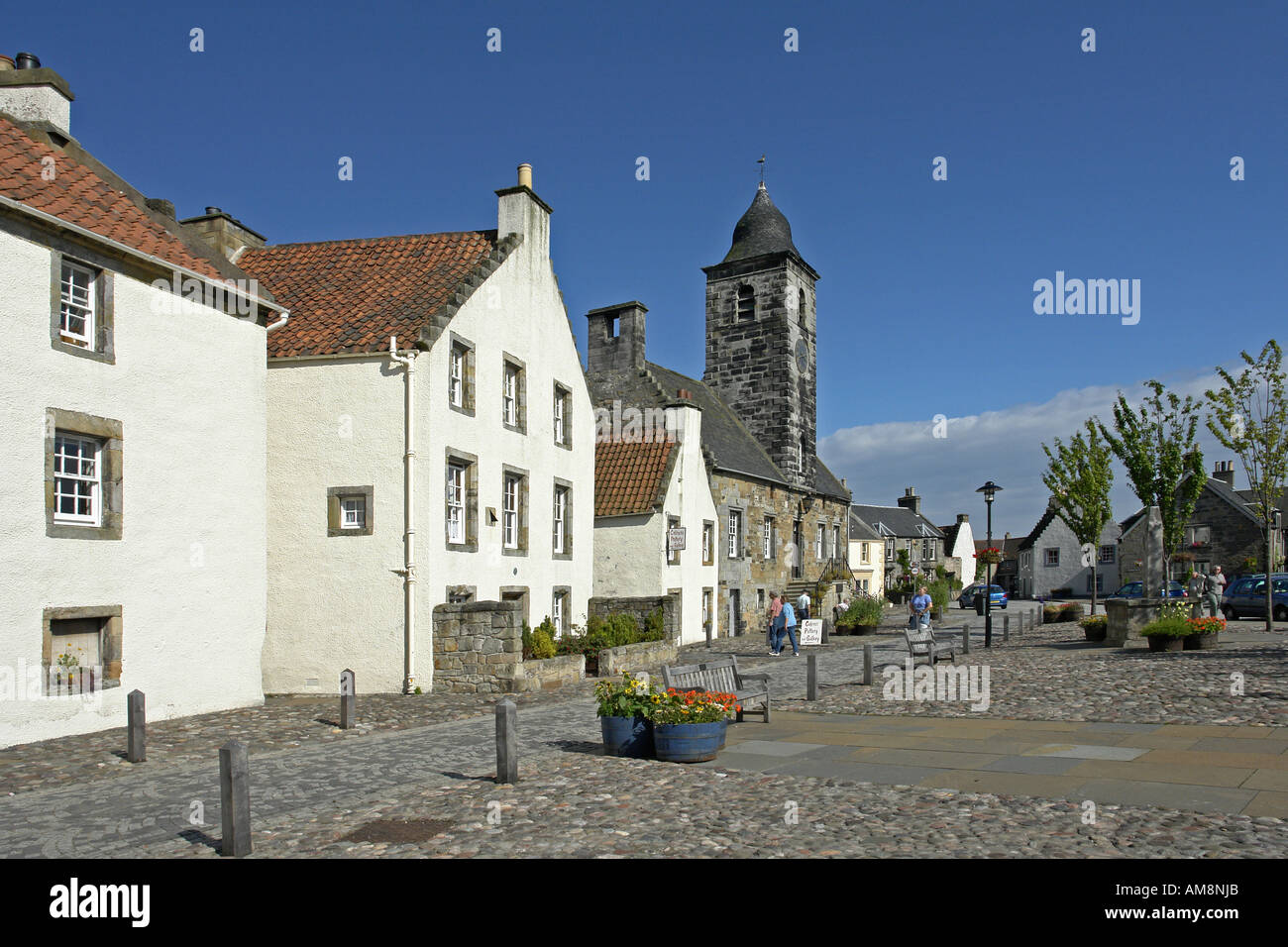 Town Square in the Royal Burgh of Culross in Fife Scotland Stock Photo ...