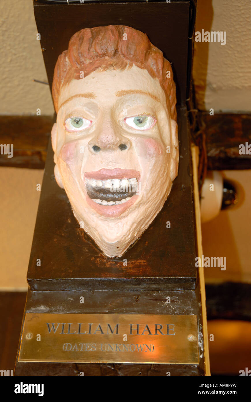 William Hare wooden carving in the White Hart Inn Edinburgh Scotland ...