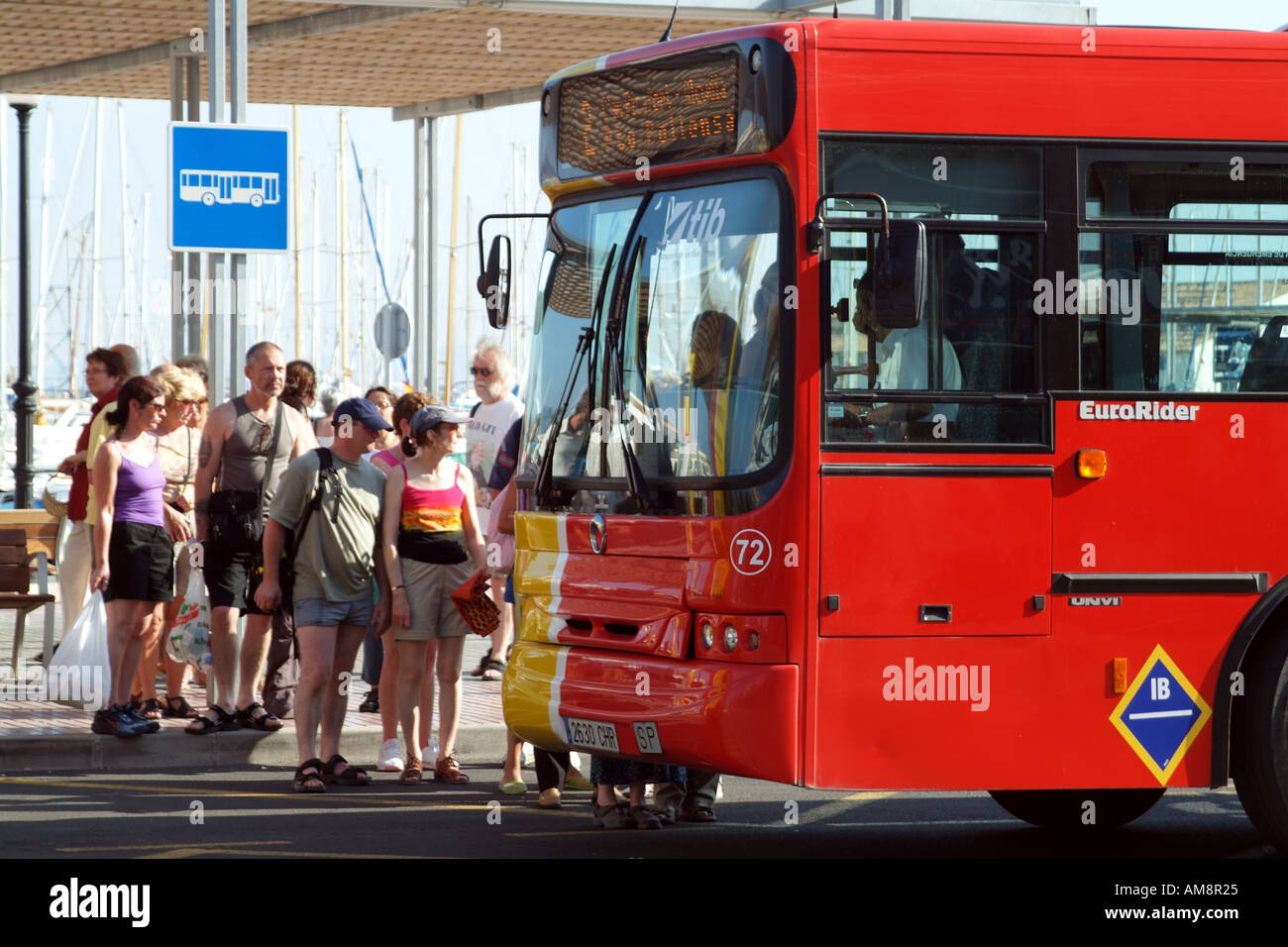 public bus service Port de Pollensa Mallorca Balearic Islands Spain ...