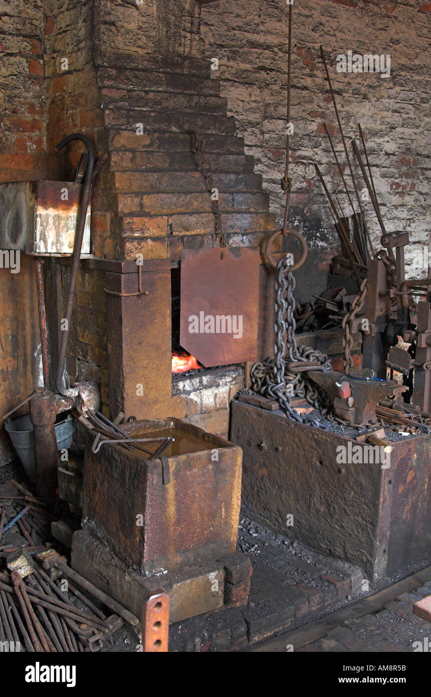 Black Country Museum Dudley reconstruction of an old chain makers forge ...