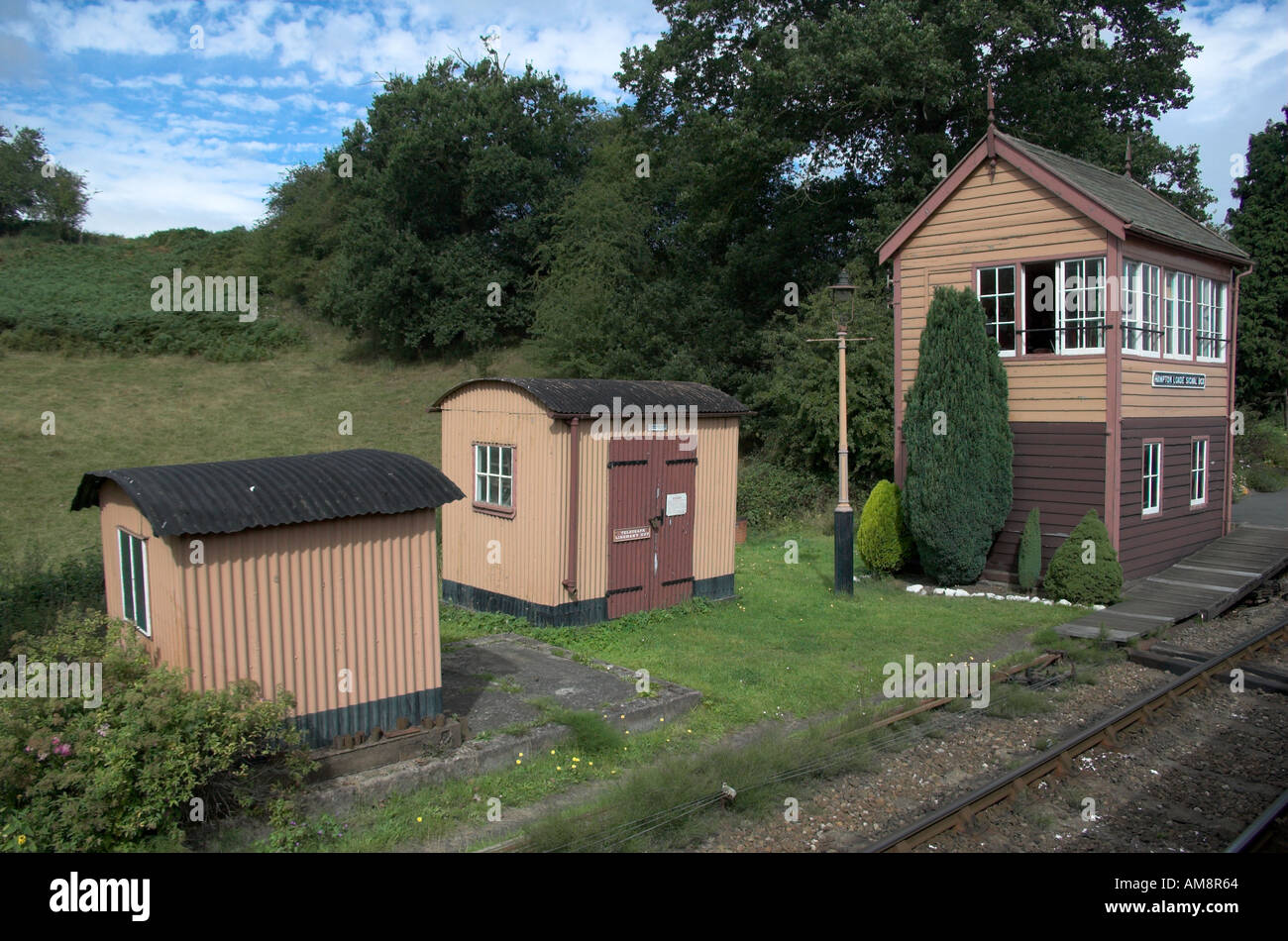 Signal box and other buildings at Hampton Loade station on the Severn ...