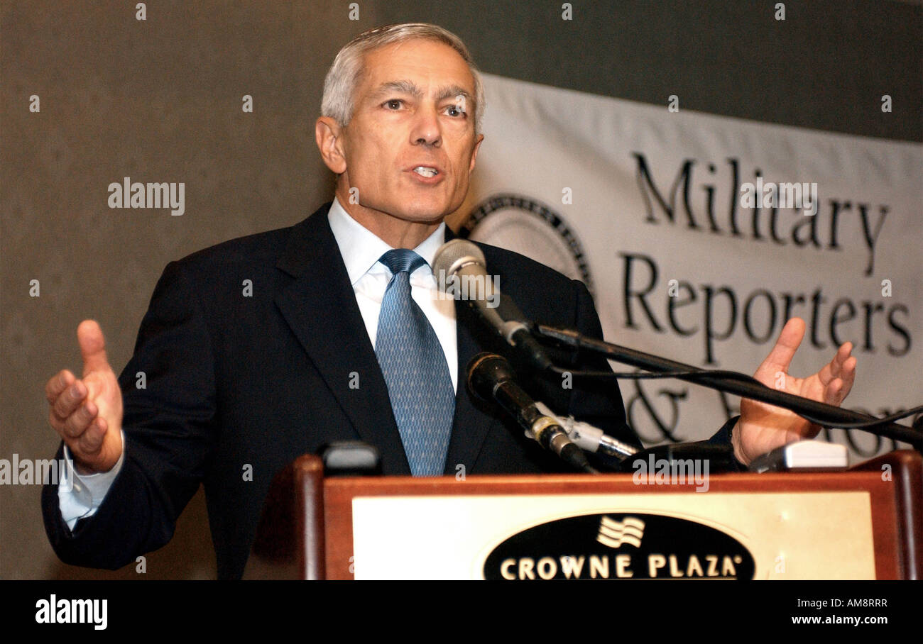 General Wesley K Clark Ret speaks during a luncheon at the Military ...