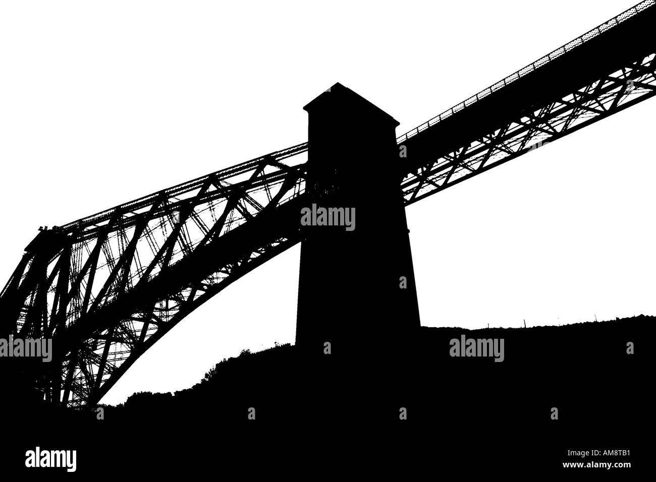 Forth Rail Bridge silhouette Stock Photo - Alamy
