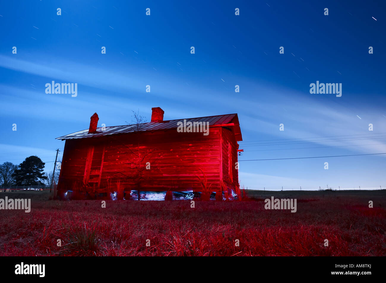 Farmhouse night america hi-res stock photography and images - Alamy