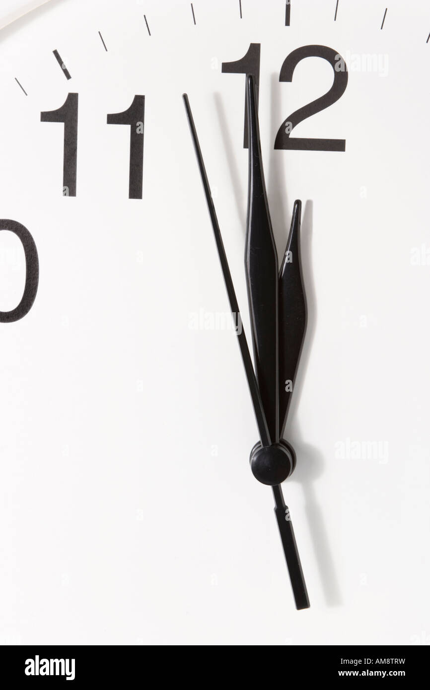 Close Up of Clock Hands Stock Photo - Alamy