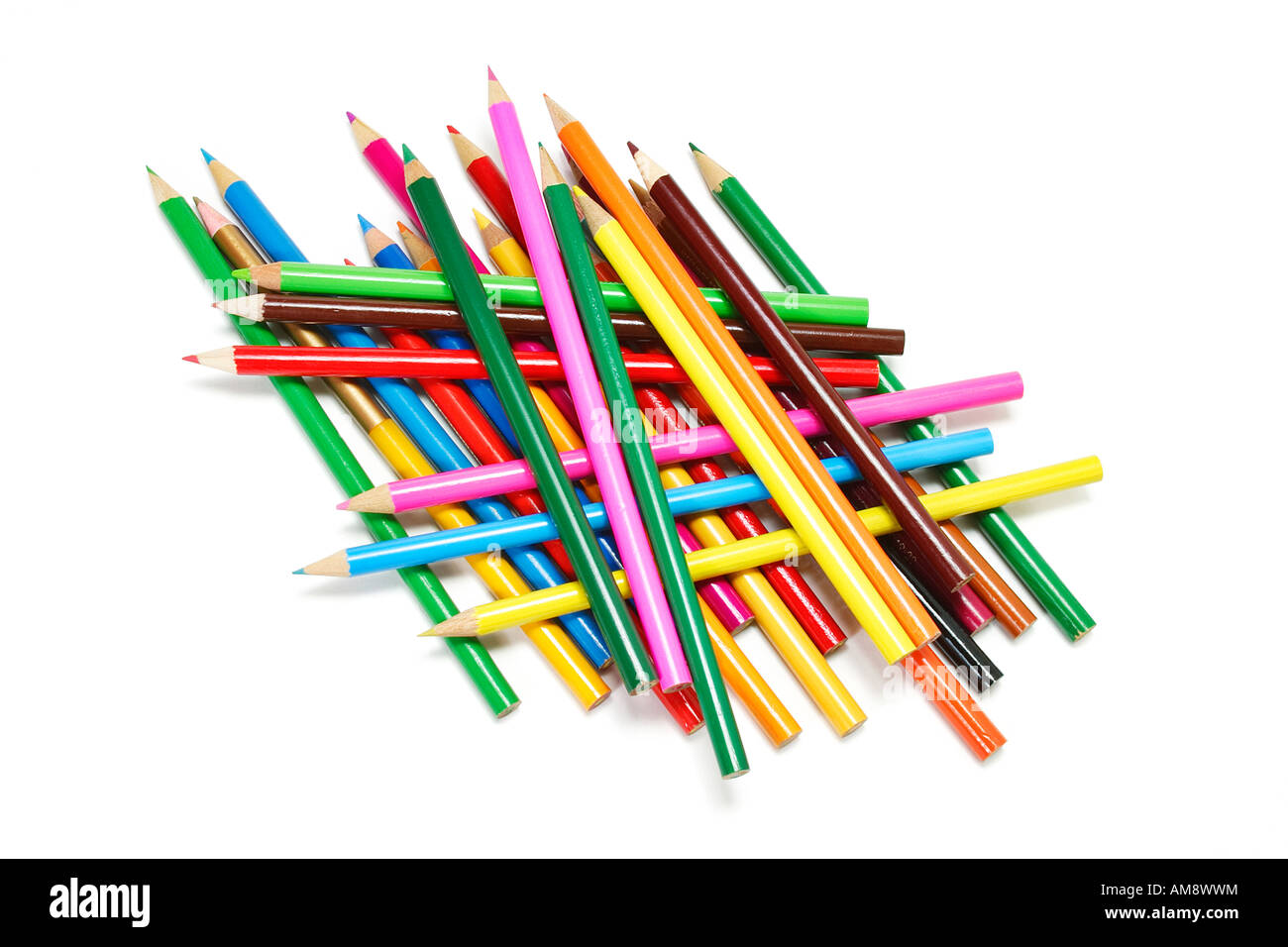 Stack of Colour Pencils Stock Photo - Alamy