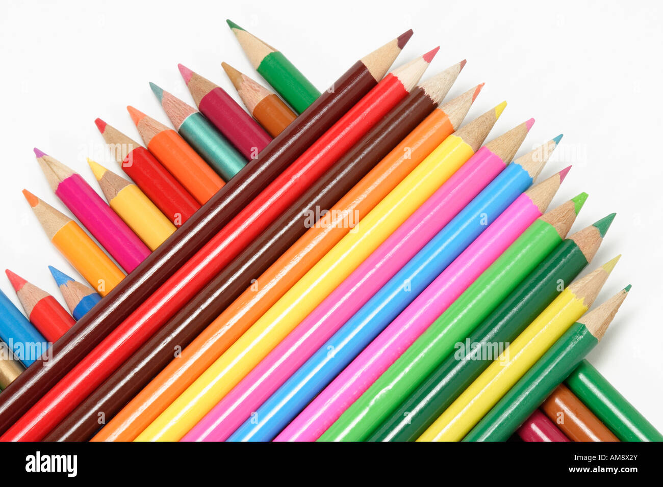 Arrangement of Colour Pencils Stock Photo - Alamy