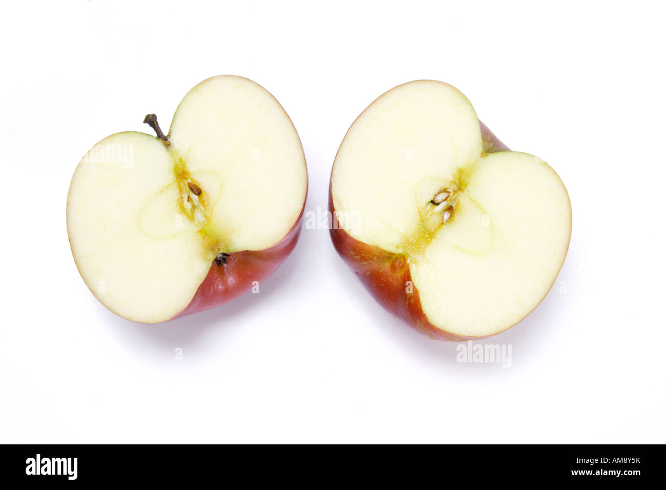 Two Halves of Apple Stock Photo - Alamy