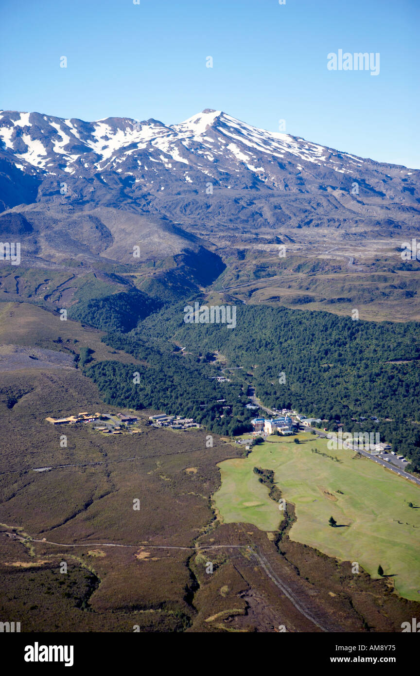 Aerial shots of Tongariro National Park Ruapehu District North Island ...