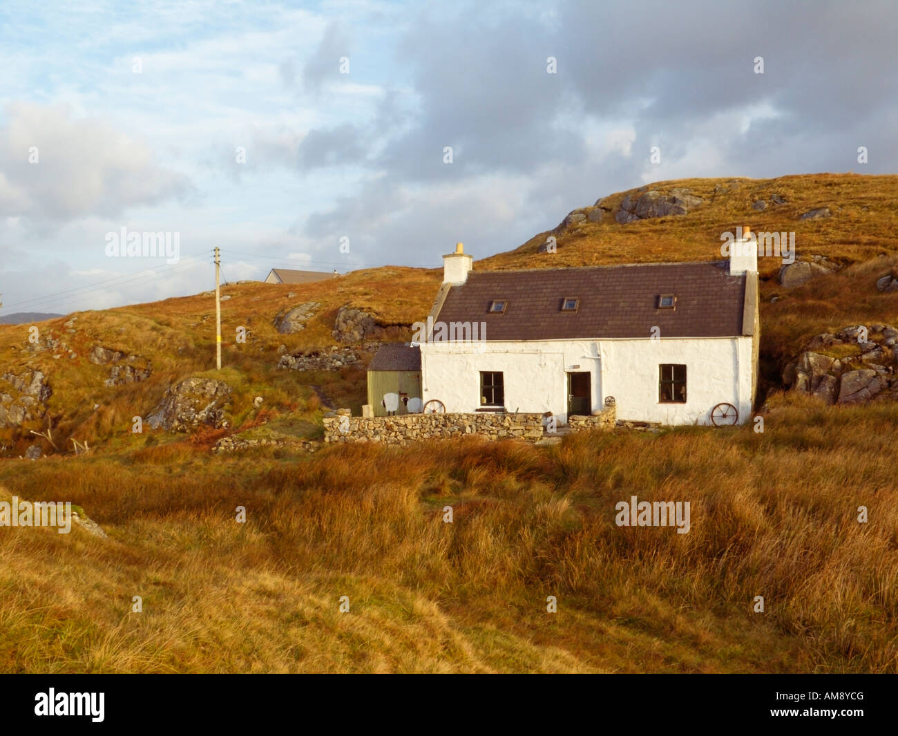 Former croft cottage Isle of Scalpay near Isle of Harris Outer Hebrides ...