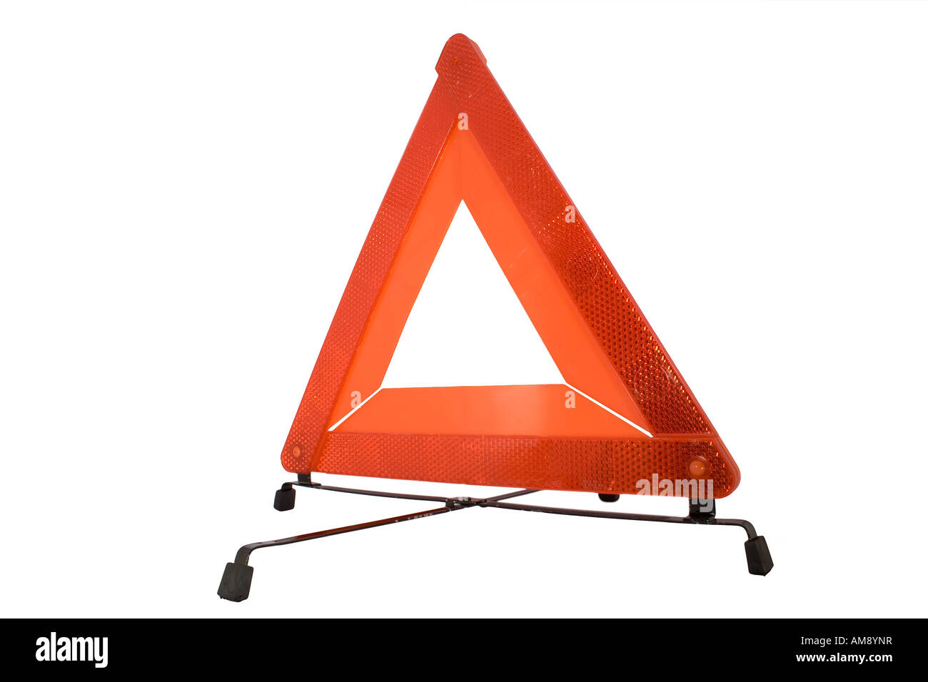 Signalization triangle for automobiles isolated on white Stock Photo ...