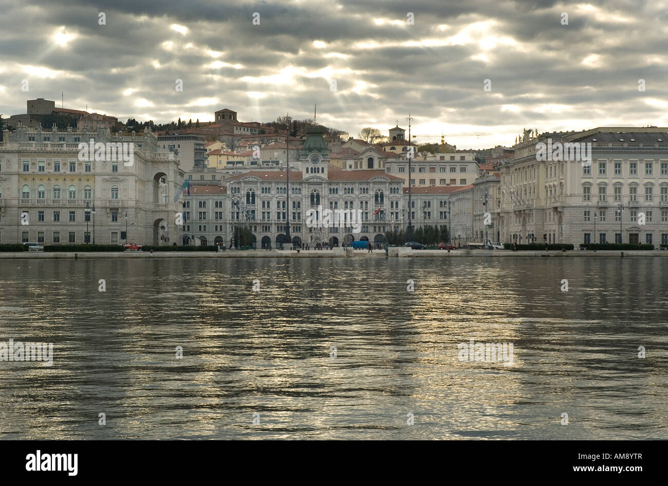 Unità d'Italia Square in Trieste from the sea Stock Photo - Alamy