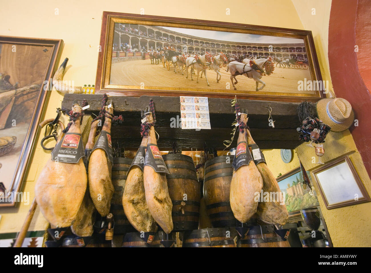 Spanish hams hi-res stock photography and images - Alamy