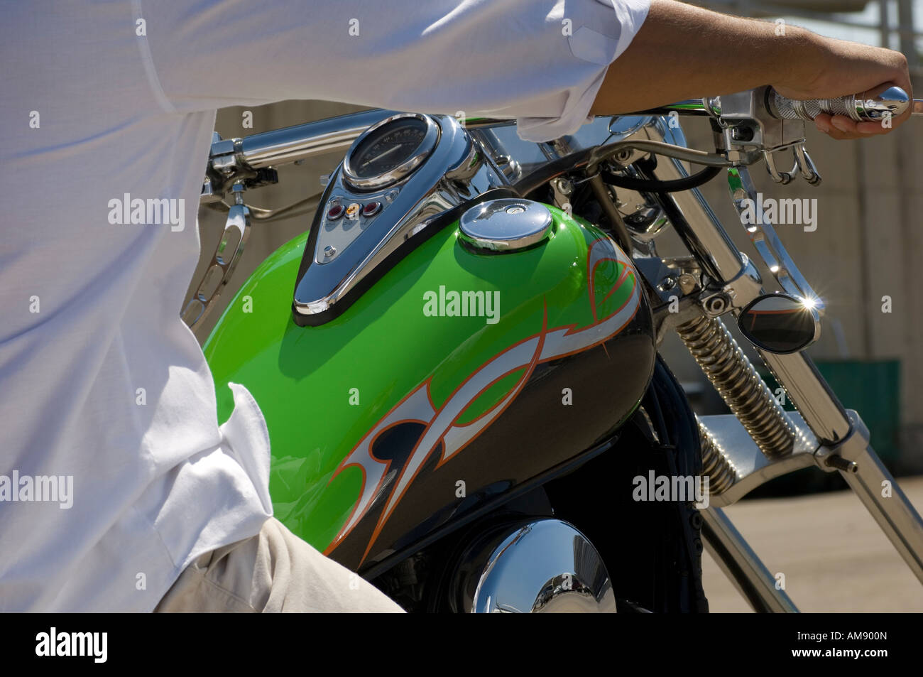 Close up of motorbike fuel tank Stock Photo - Alamy