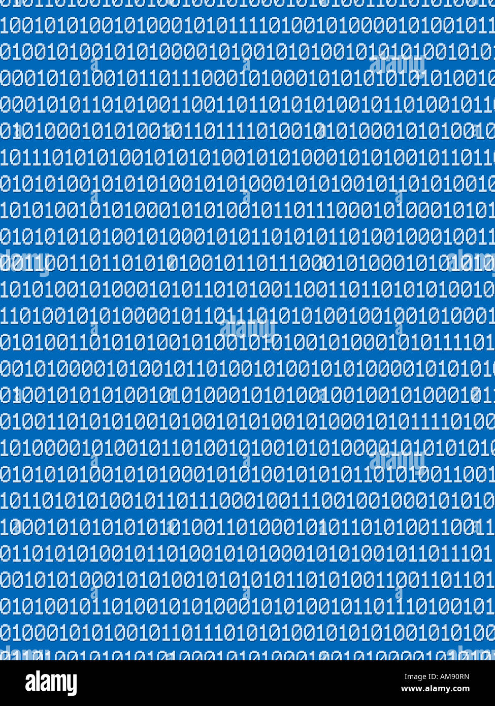 White binary code against blue background Stock Photo - Alamy