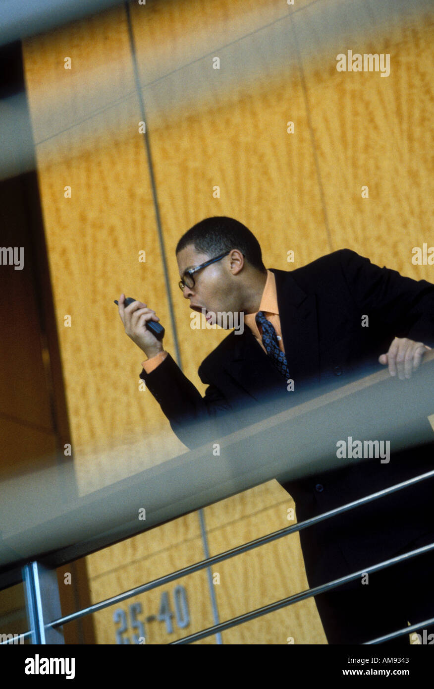 Man Yelling in Cell Phone Stock Photo - Alamy