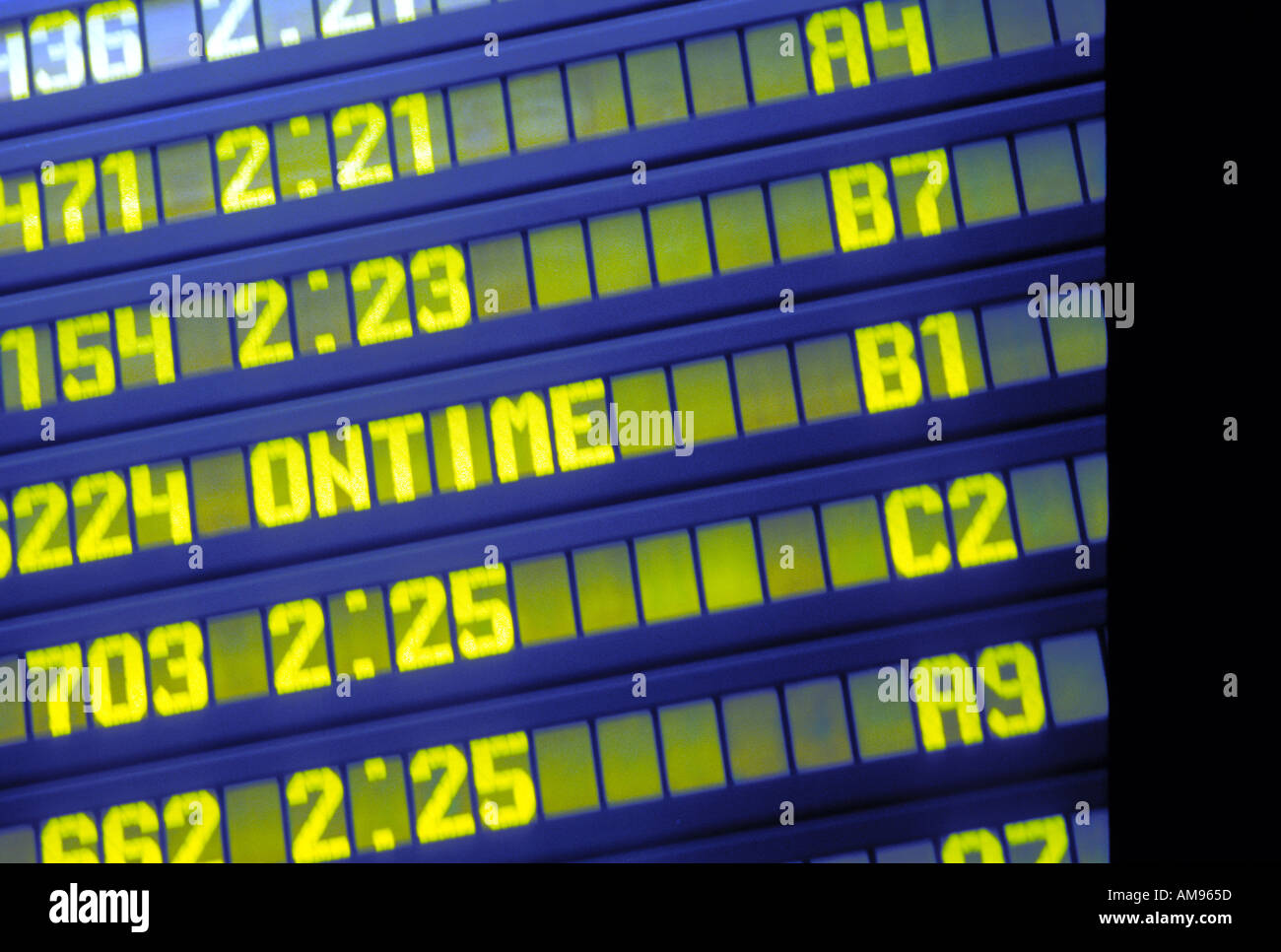 Airline Status Board Stock Photo - Alamy
