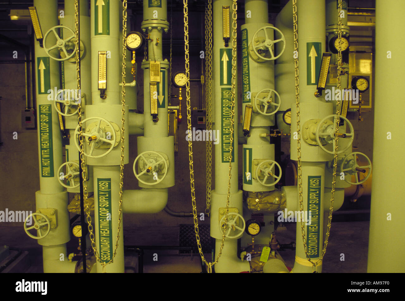 Pipe Works At Water Treatment Facility Stock Photo - Alamy