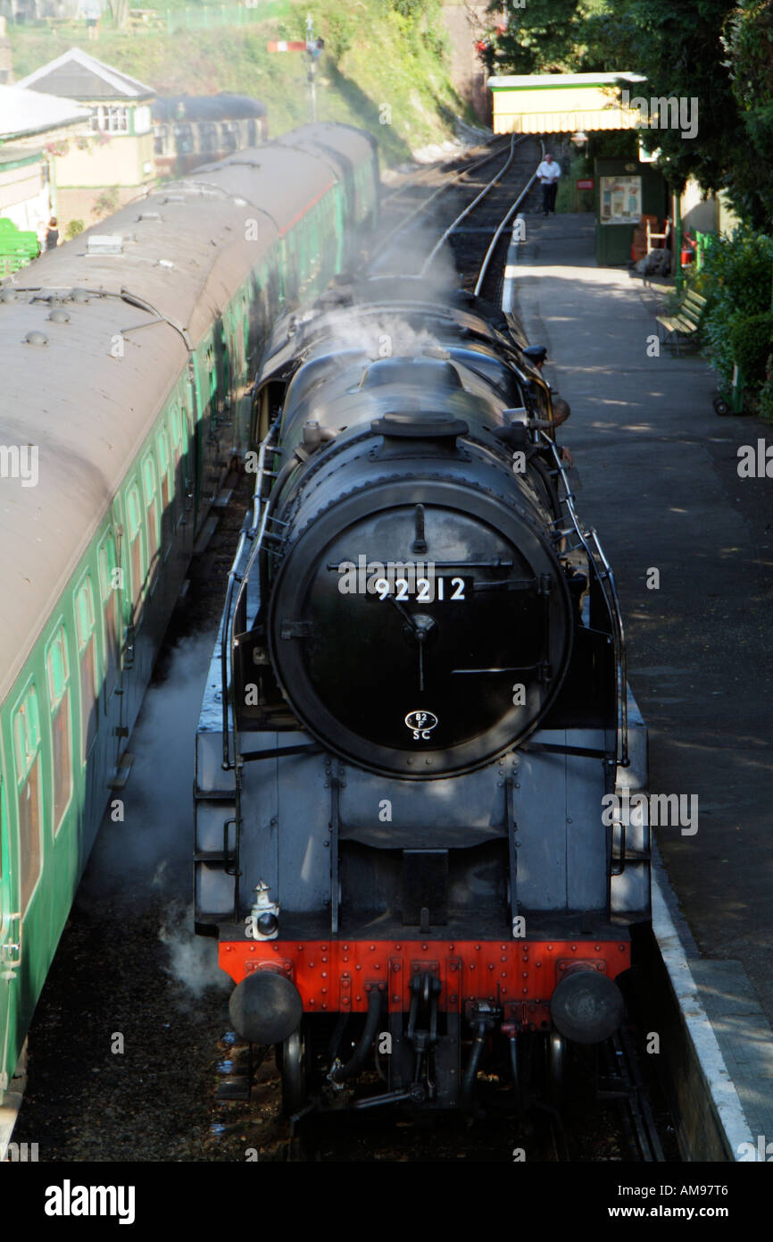 Steam Locomotive 922212 BR Class 9F working the Watercress Line in ...