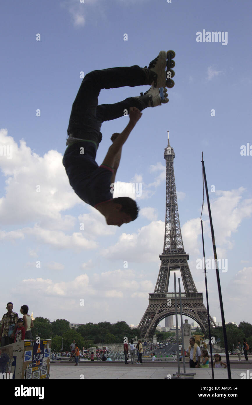 Eiffel tower rollerblade hi-res stock photography and images - Alamy