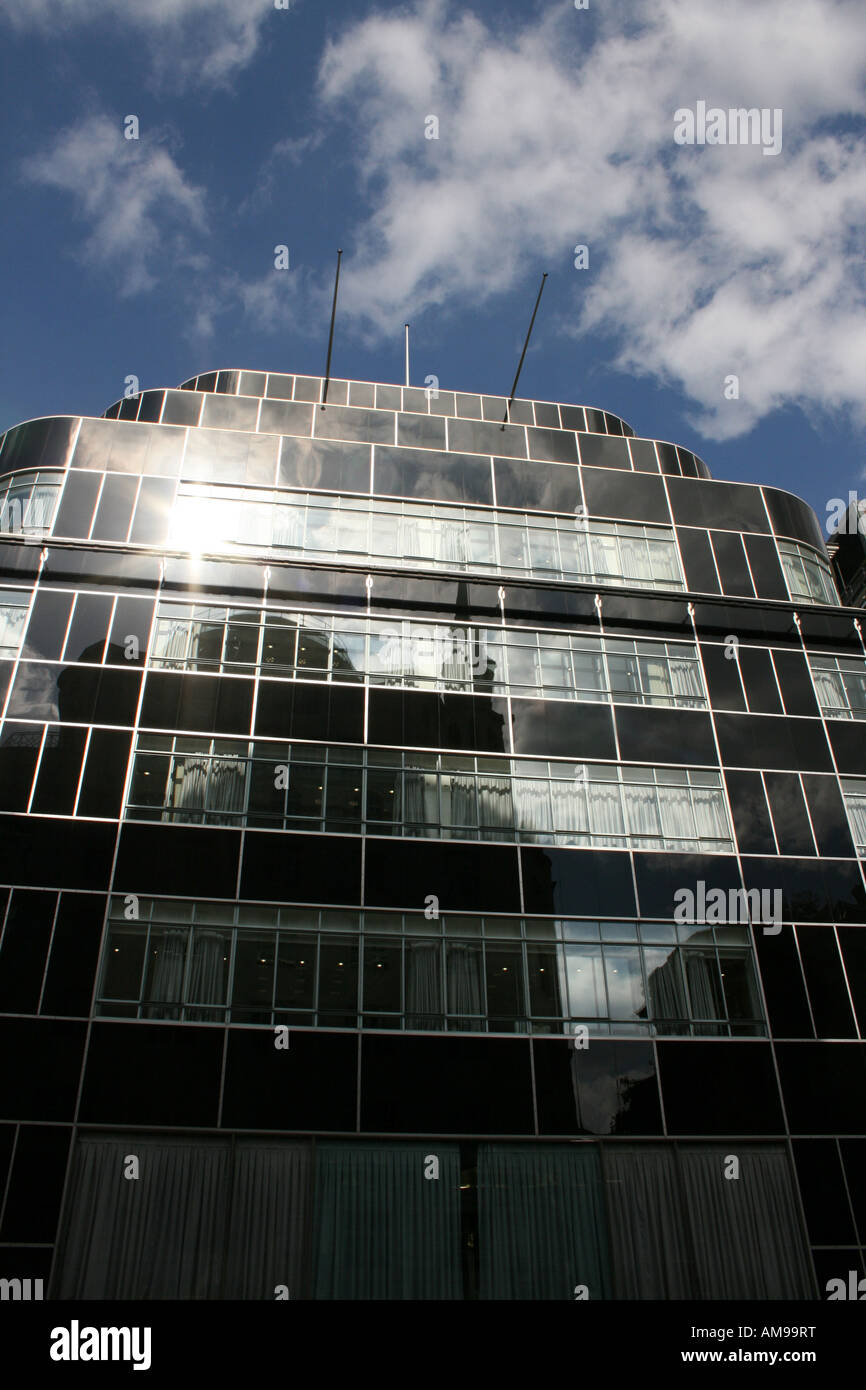 Reflections in the glass windows of the Express Newspaper Building ...