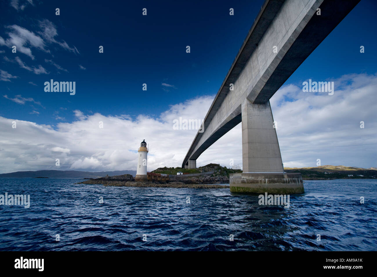 Skye Bridge and Eilean Ban Lighthouse, Loch Alsh, Scotland Stock Photo ...