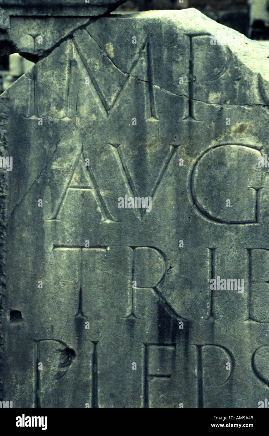 Ancient roman stone tablet latin hi-res stock photography and images ...