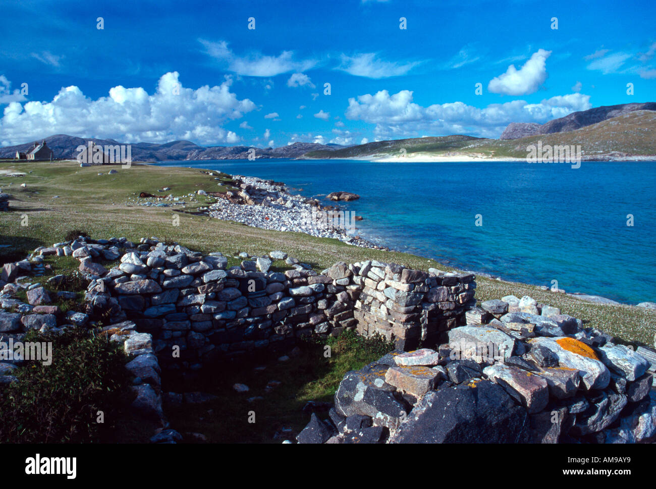 deserted village ruins isle of scarp western isles outer hebrides ...