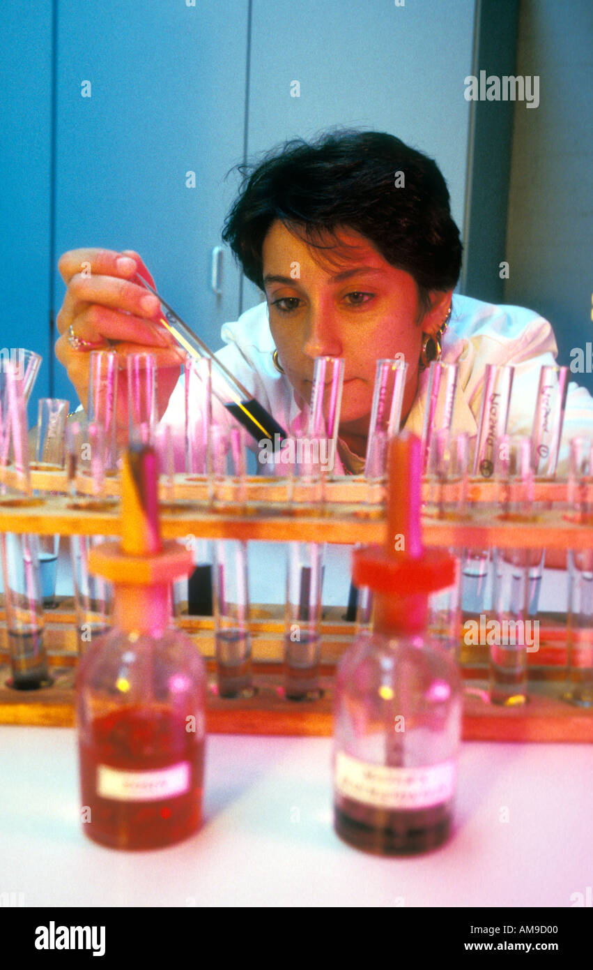 PhD student at the University of Westminster doing chemistry experiment ...