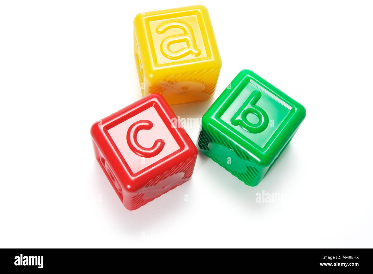 Alphabet Blocks on White Background Stock Photo - Alamy