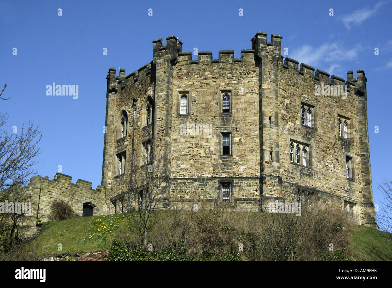 Durham Castle keep. The castle is now part of Durham University Stock ...