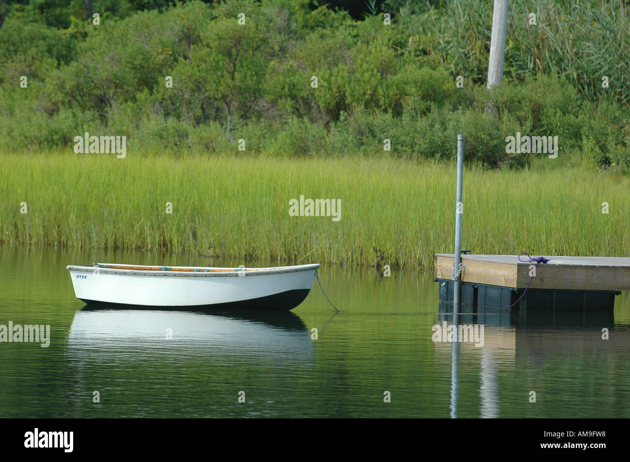 Serene Little Rowboat Stock Photo - Alamy