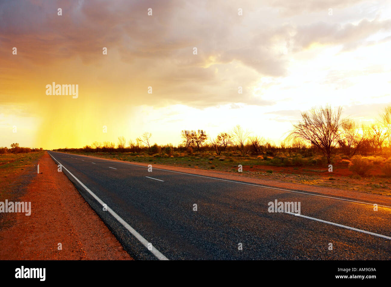 Rain storm in outback Australia near Alice Springs Northern Territory ...