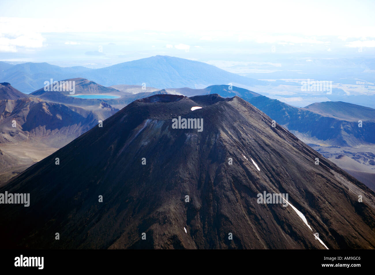 Aerial shots of Tongariro National Park Ruapehu District North Island ...