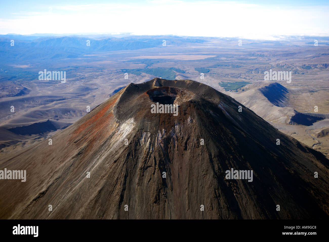 Aerial shots of Tongariro National Park Ruapehu District North Island ...