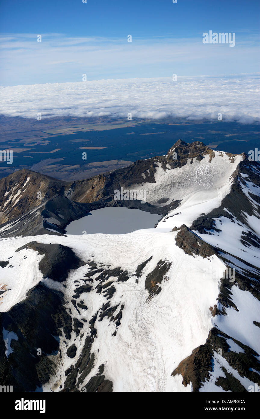 Aerial shots of Tongariro National Park Ruapehu District North Island ...