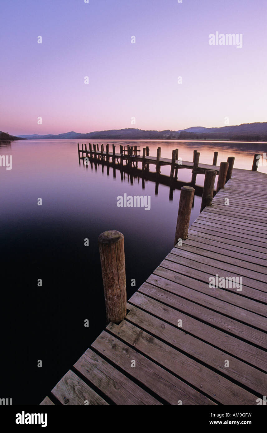 Jetty on Coniston Water, The Lake District, Cumbria UK Stock Photo - Alamy